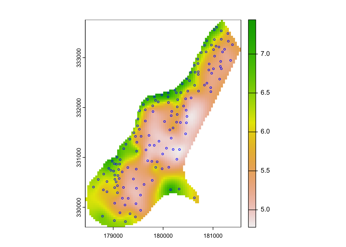 Spatial interpolation in R
